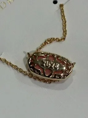 Kendra Scott | Jewelry | Nwot Kendra Scott Gold Elisa In Pink Glitter ...
